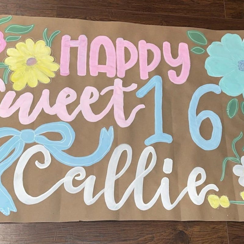 Painted Brown Paper Signs - Etsy