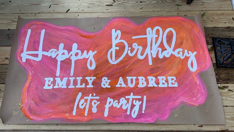 Painted Party Sign - Etsy