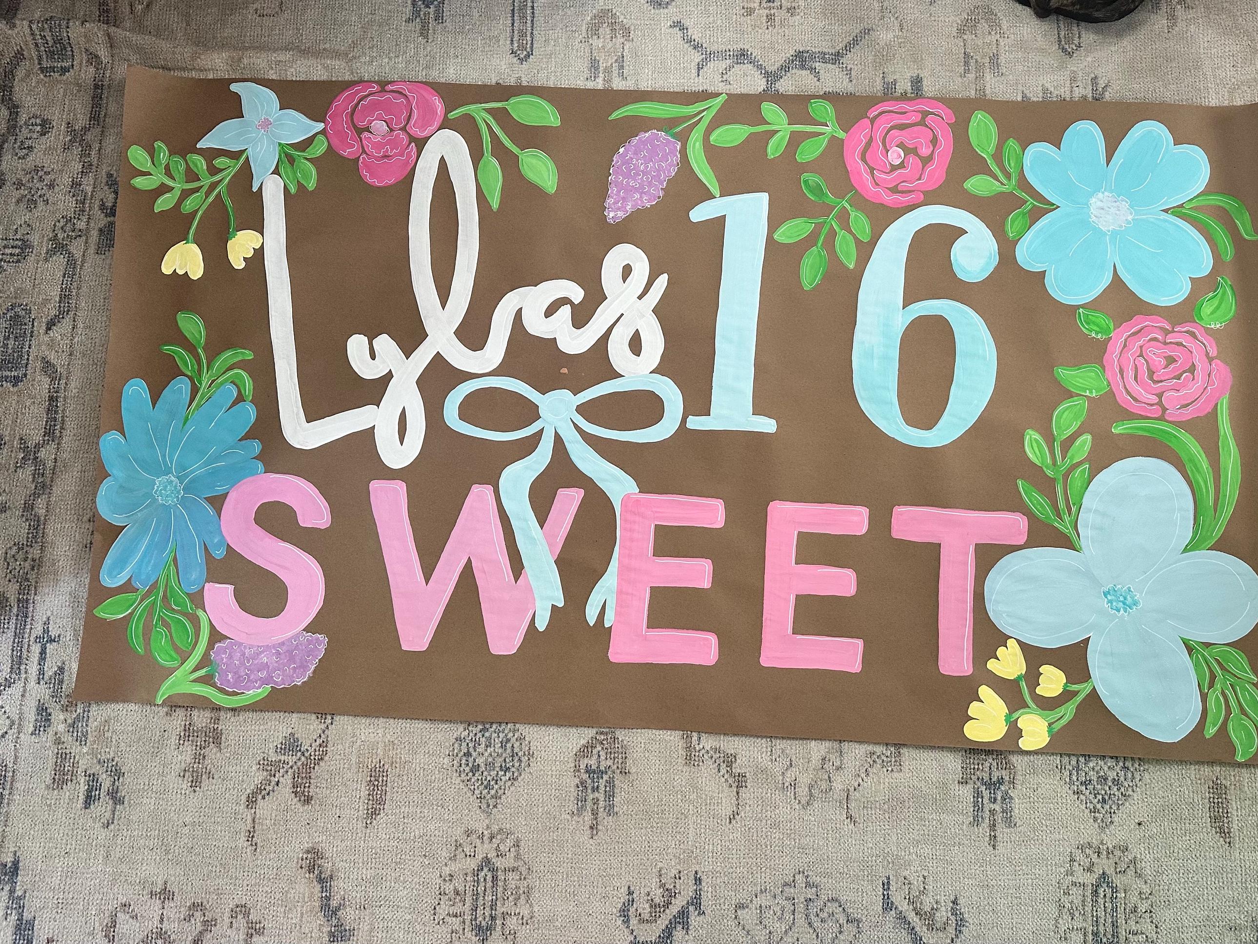 Painted Party Sign - Etsy
