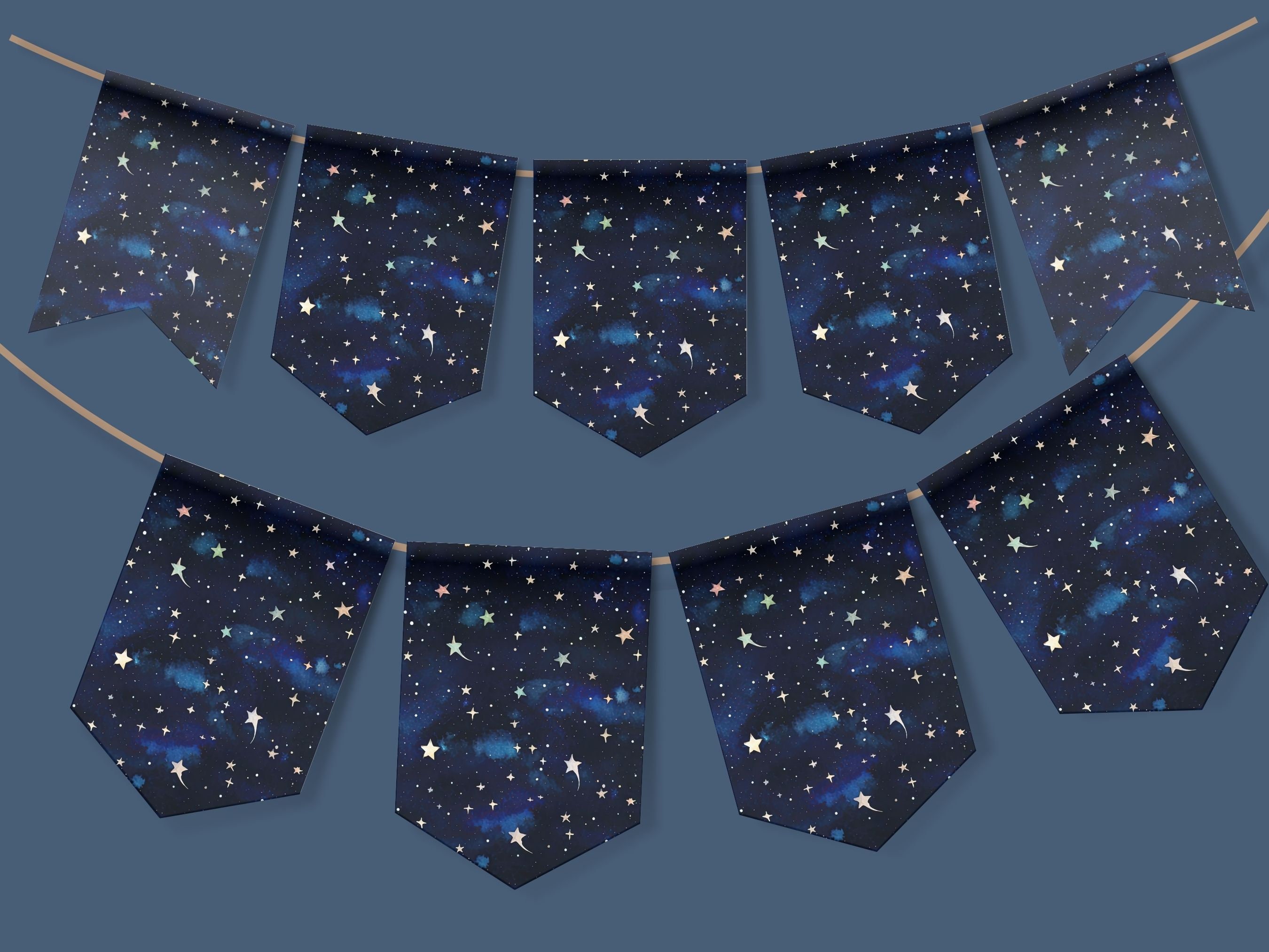 Night Sky Watercolour Digital Paper Stars Shooting Stars Seamless ...
