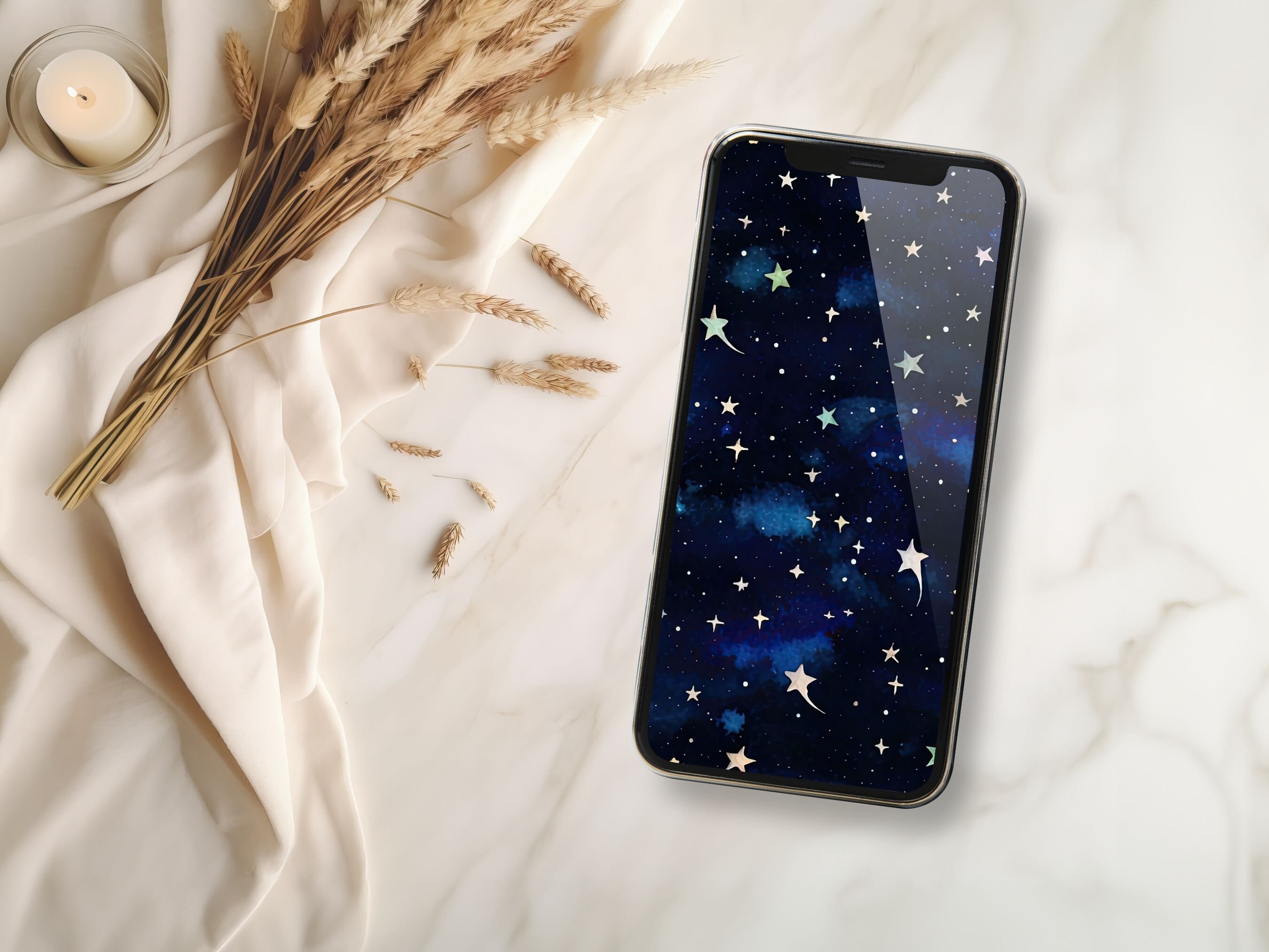 Night Sky Watercolour Digital Paper Stars Shooting Stars Seamless ...