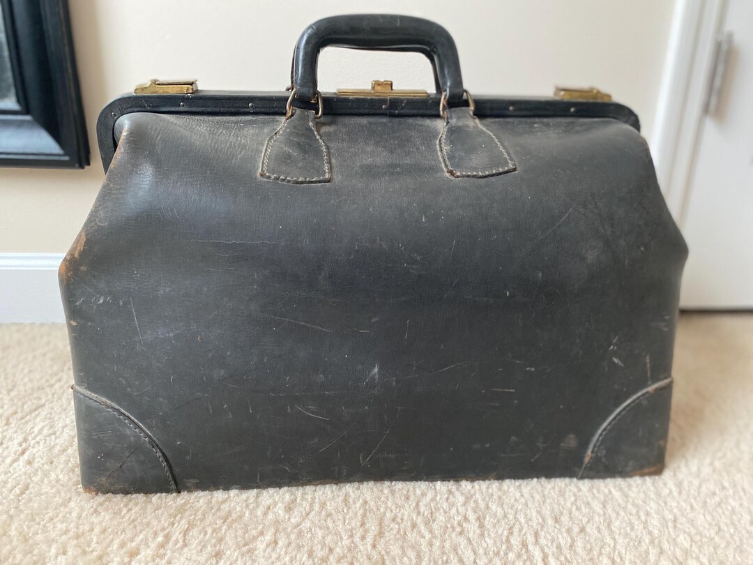 Early 1900s HUGE Doctor Medical Medicine Bag Antique Genuine Leather - Etsy