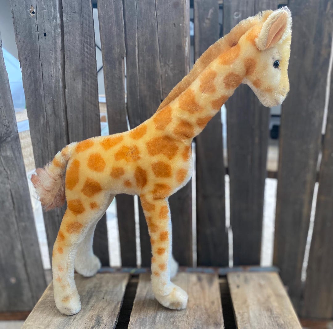 Vintage 1950s - 1960s STEIFF 14” GIRAFFE With Mohair Accents - Etsy