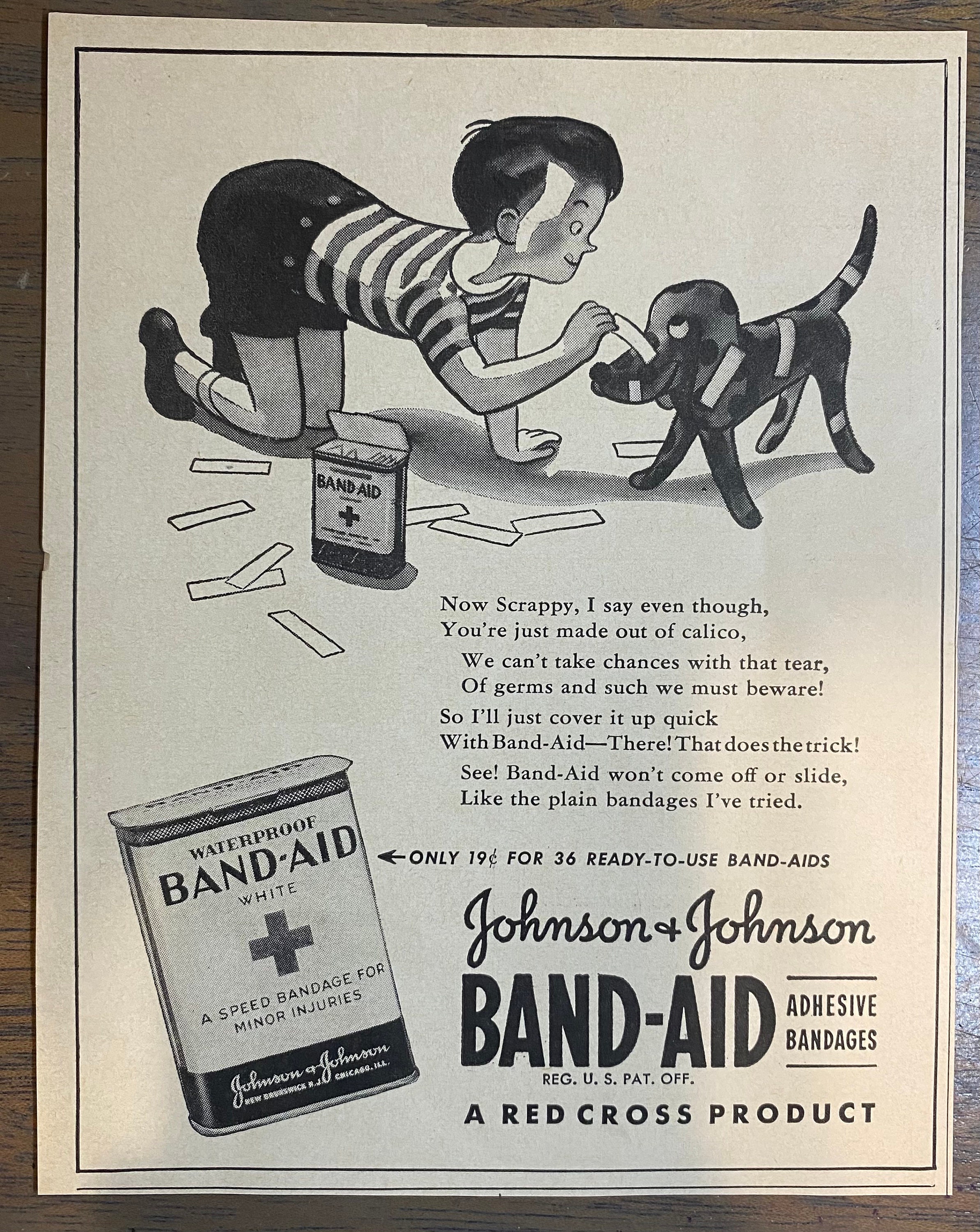 Vintage 1934 Band-aid Advertisement Johnson & Johnson - Etsy