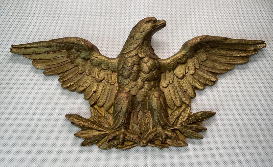 Late 1700s Federal Eagle Folk Art Wood Pediment GORGEOUS and Very Rare ...