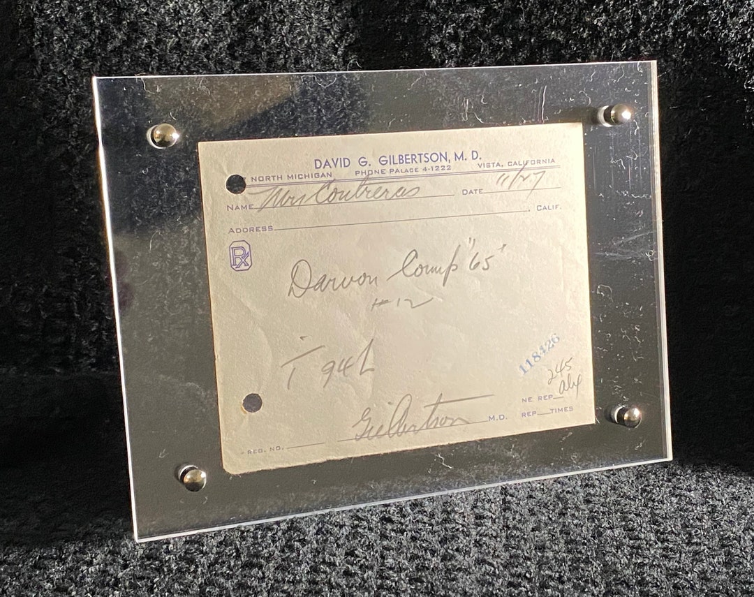 1960s DARVON COMPOUND 65 Mg Framed Antique Vintage Rx Prescription - Etsy