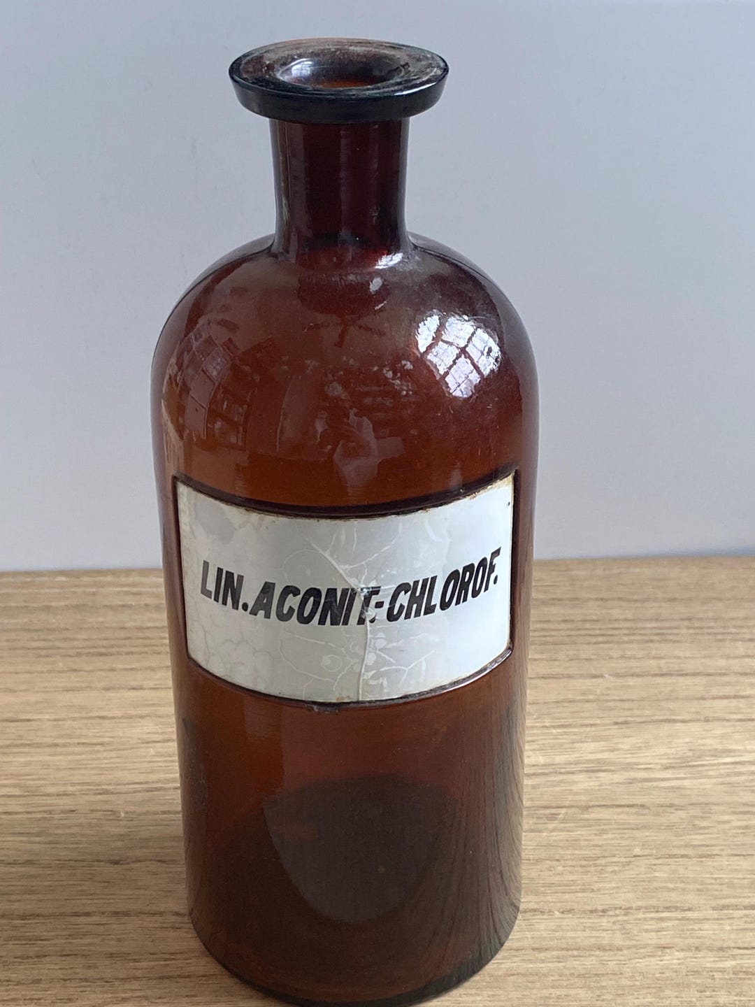 1800s Label Under Glass CHLOROFORM Apothecary Druggist Bottle With ...