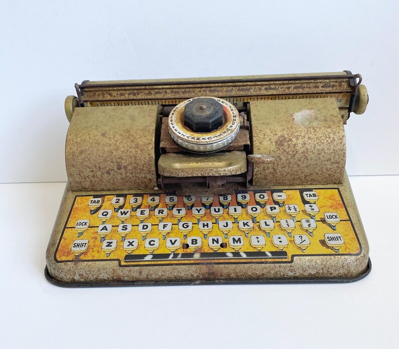 Vintage Tin Toy Typewriter BERWIN "superior" Ellcraft Industries Retro ...