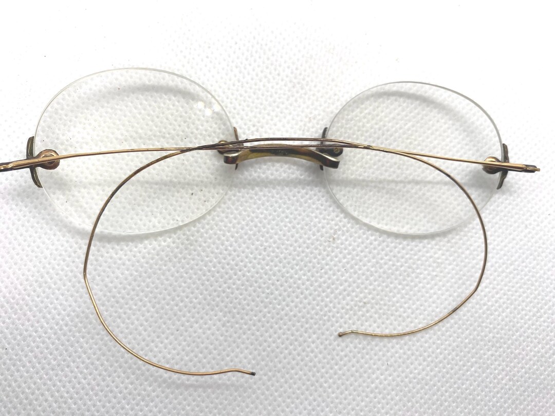 Antique Late 1800s ARCO 12k Gold Filled Spectacles Eyeglasses in Case H ...