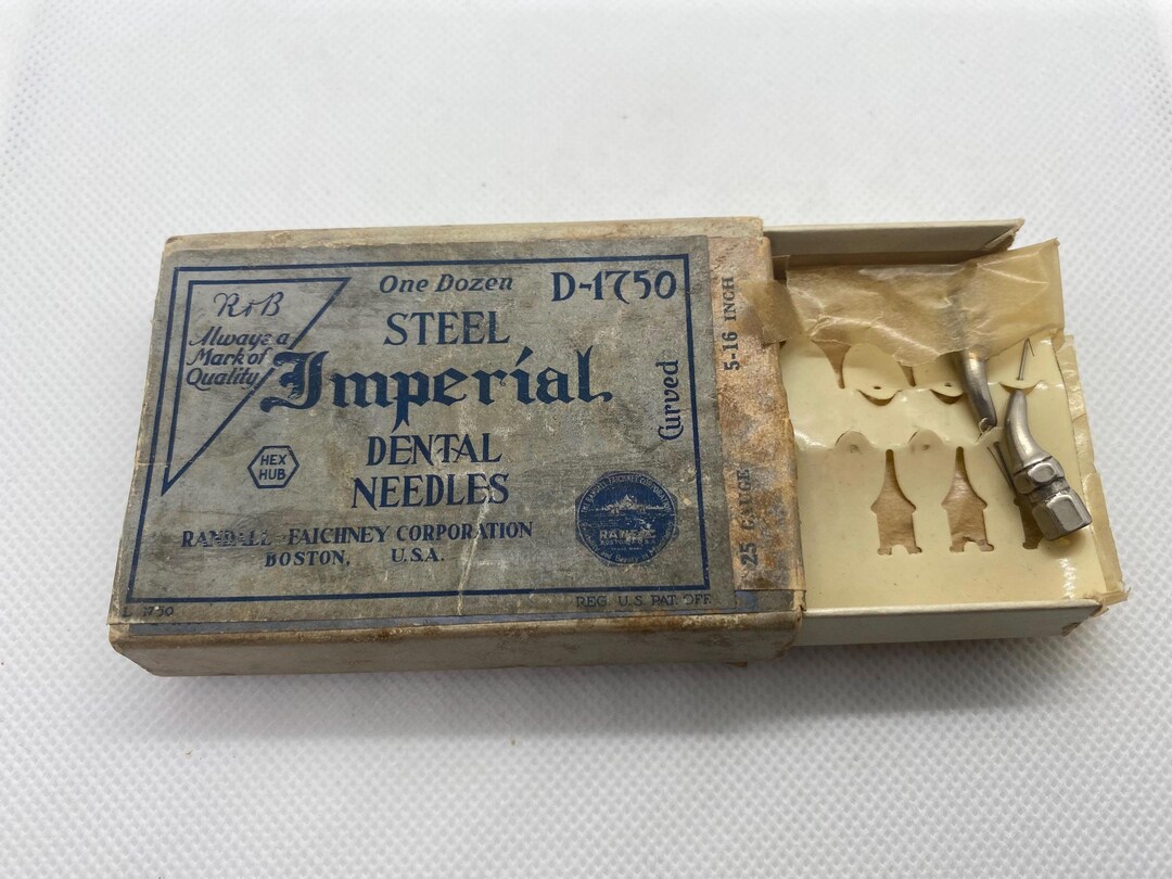 Antique IMPERIAL Steel Dental Needles Box With Partial Contents - Etsy