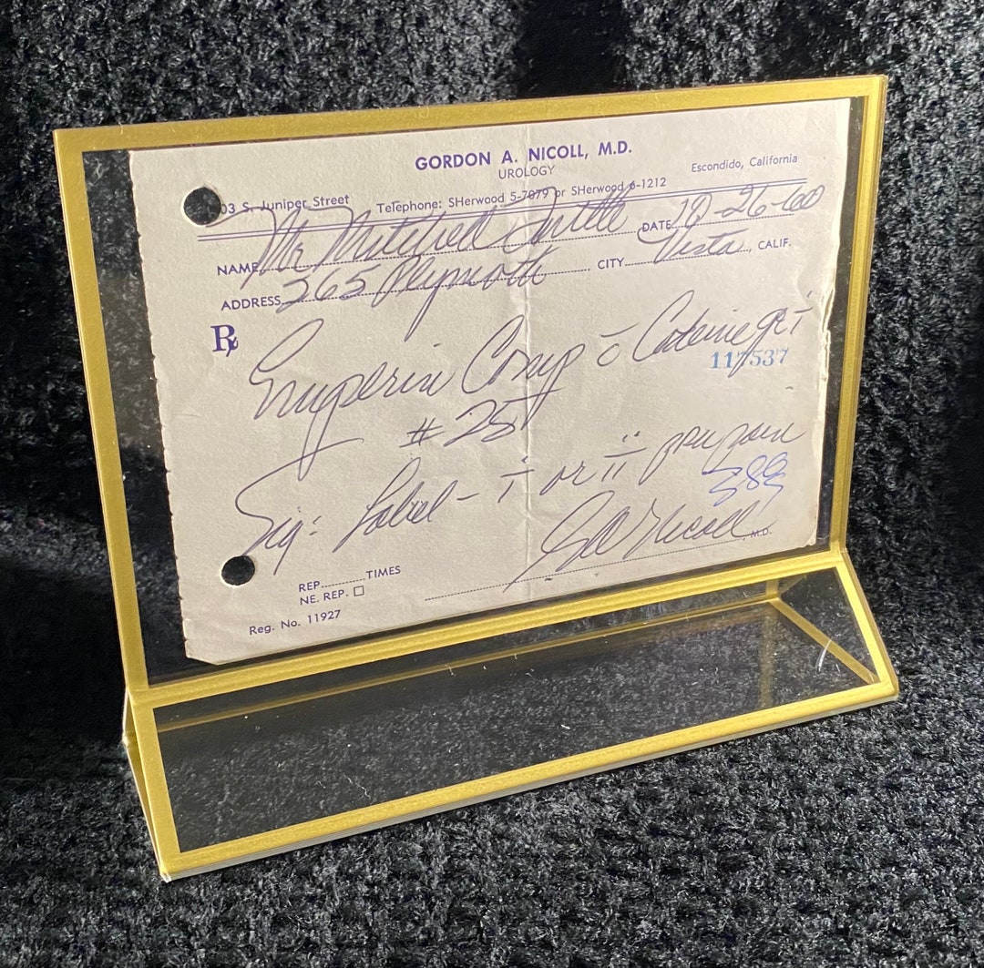 1960 EMPIRIN Comp CODEINE Framed Antique Rx Prescription Vintage - Etsy