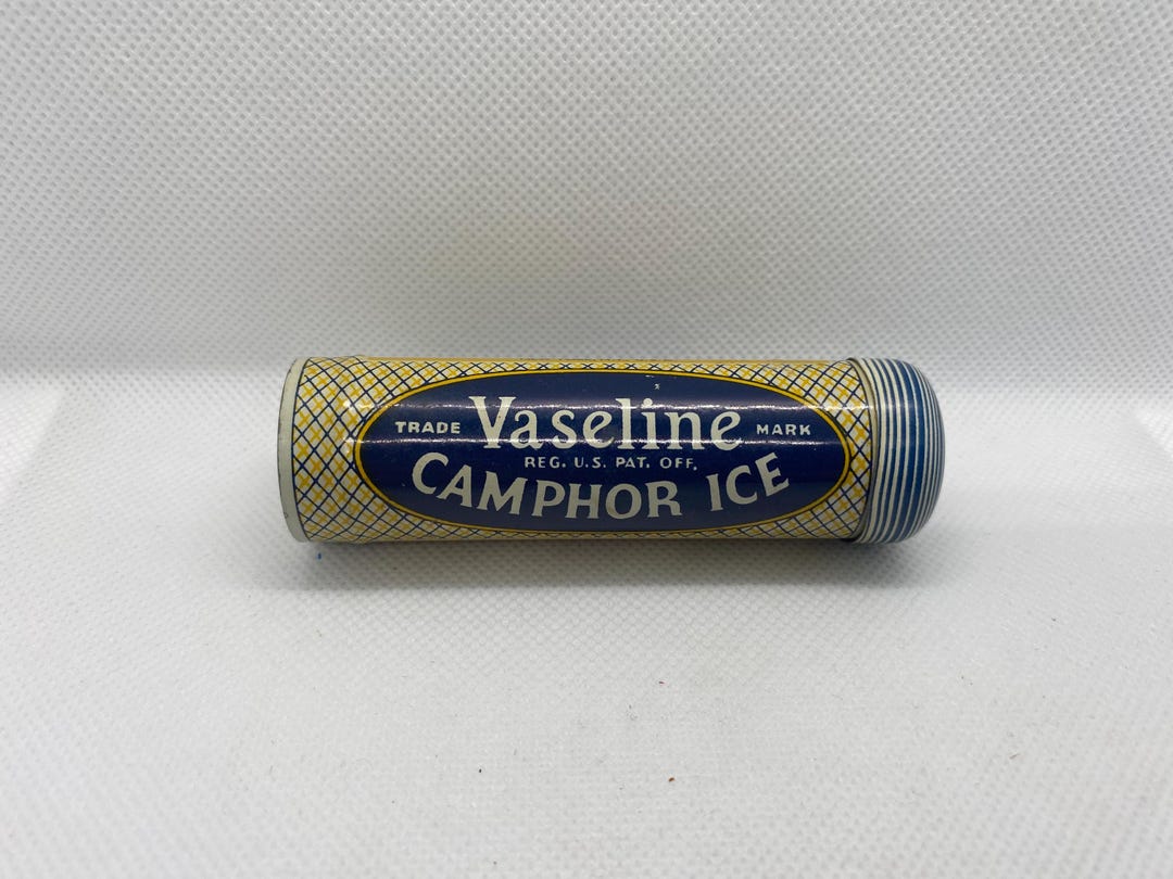 NOS Vintage VASELINE Camphor Ice Medical Medicine Apothecary Tin With ...