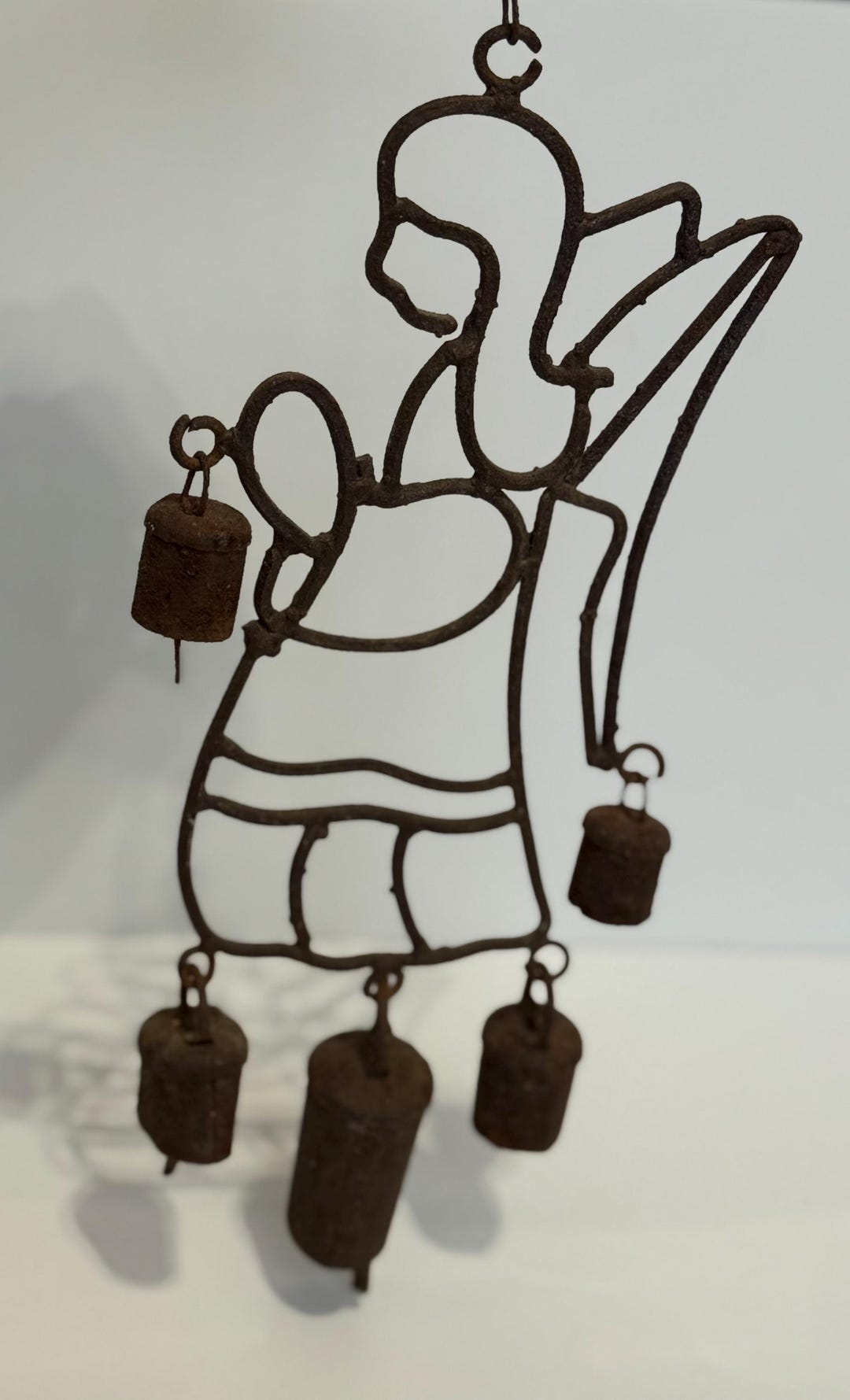 Antique Primitive Rusty Farmhouse Angel Wind Chime With Cow Bells - Etsy