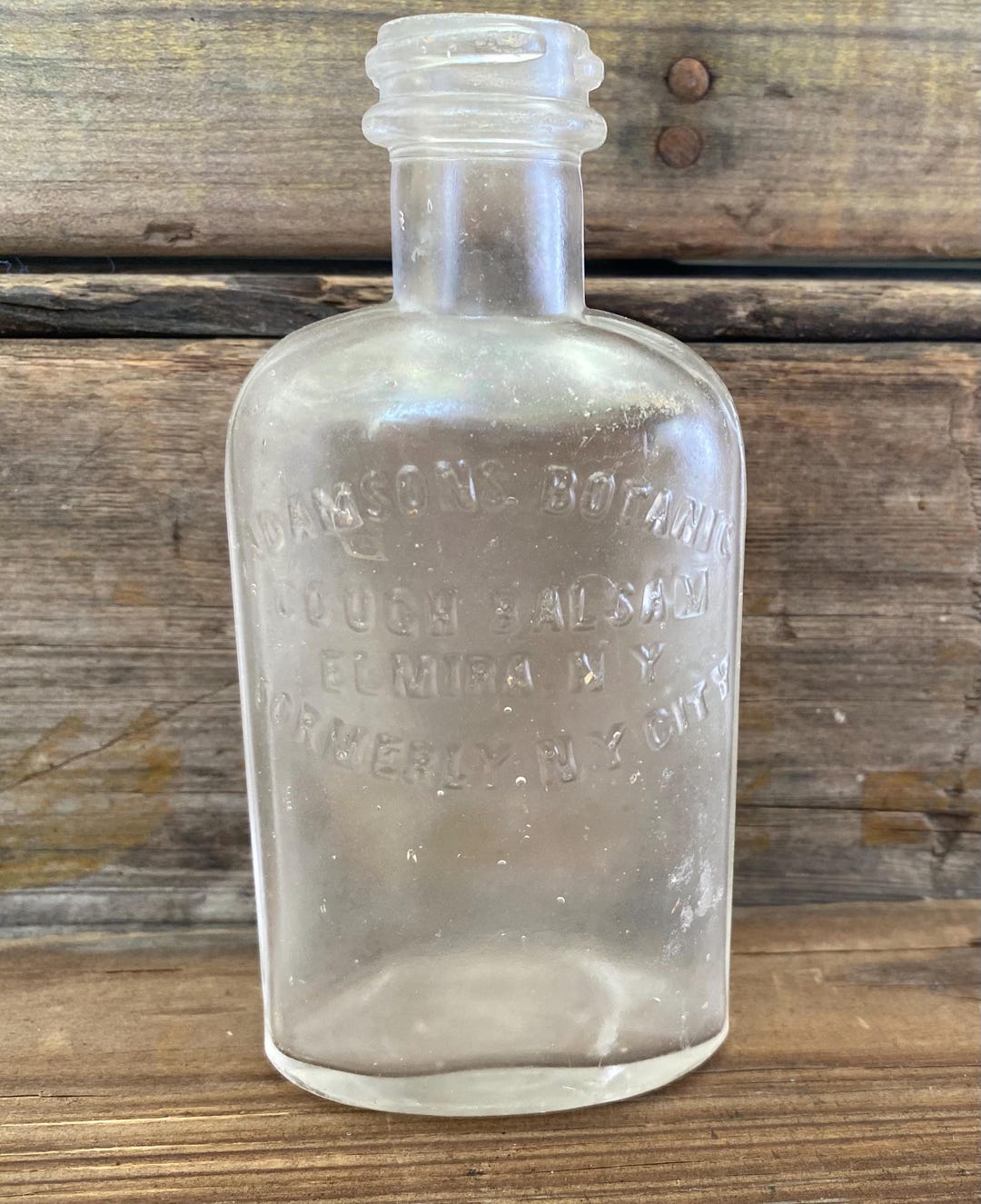Early ADAMSONS Botanic Cough Balsam Medicine Medical Apothecary Bottle ...