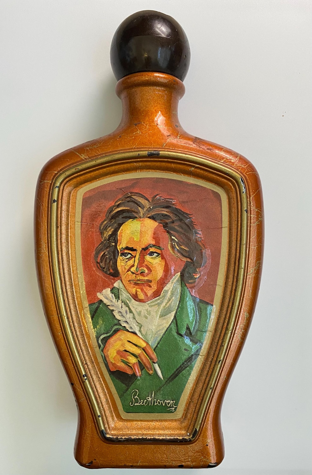 1970s Vintage JIM James BEAM Whiskey Bourbon Beethoven Decanter Black ...