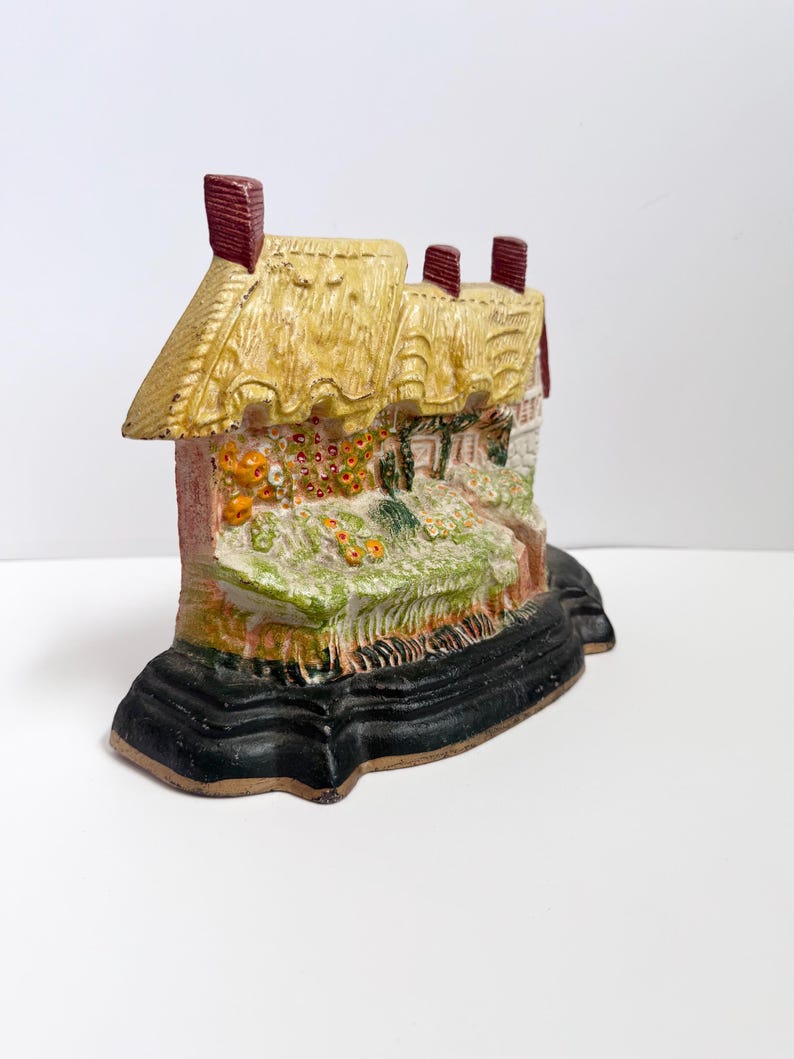 Vintage HUBLEY Ann Hathaway’s Cottage Cast-iron Door Stop - Etsy