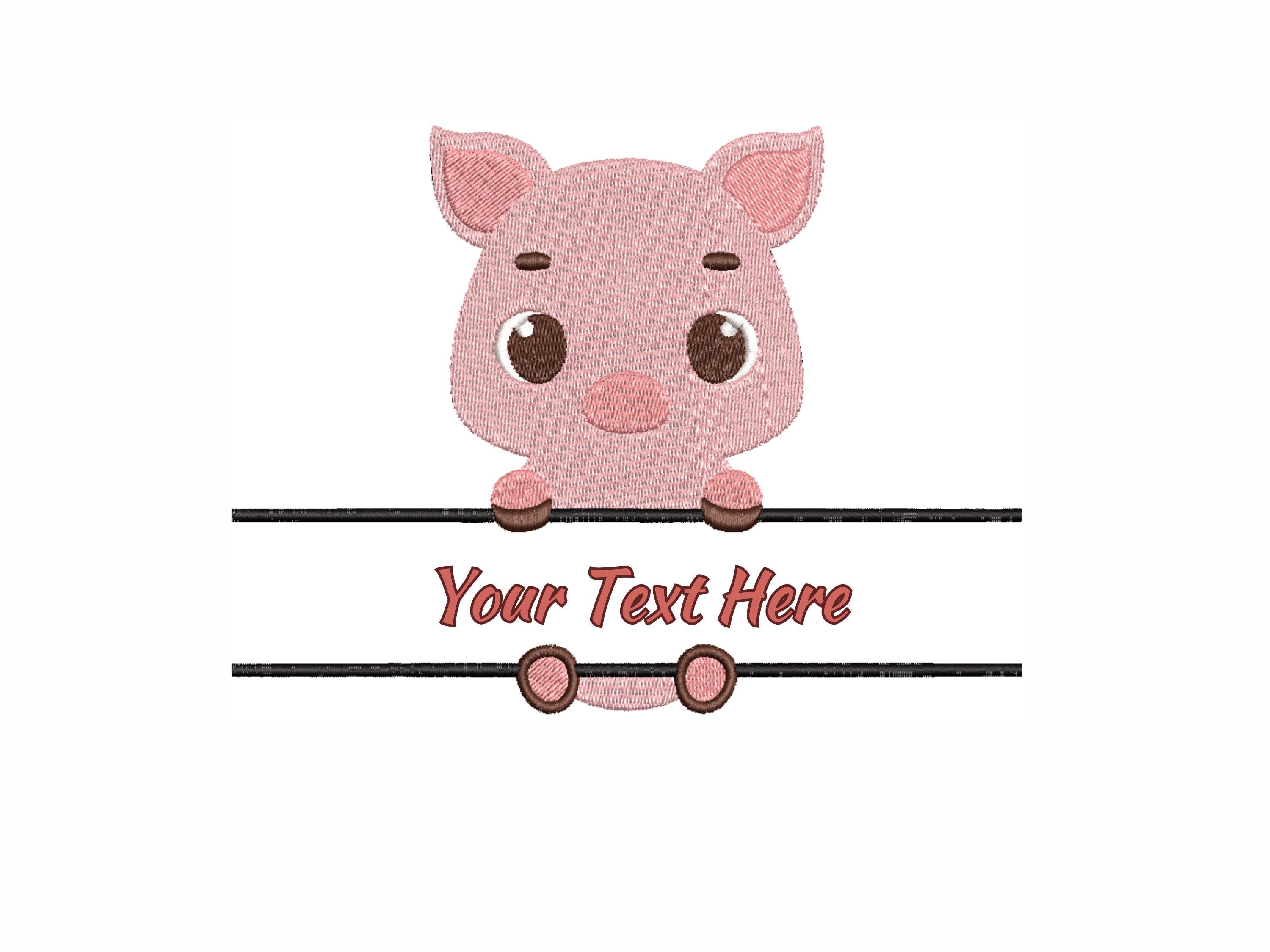 Split Pig Embroidery, Farm Animal Design, Machine Embroidery Design, 6 ...