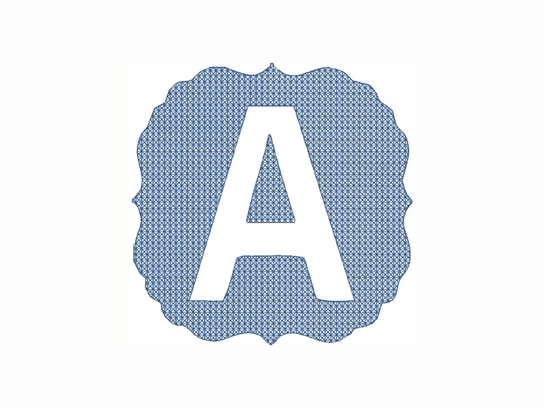 Embossed Machine Embroidery Alphabet, Monogram Towel Font, A-Z Sorted ...
