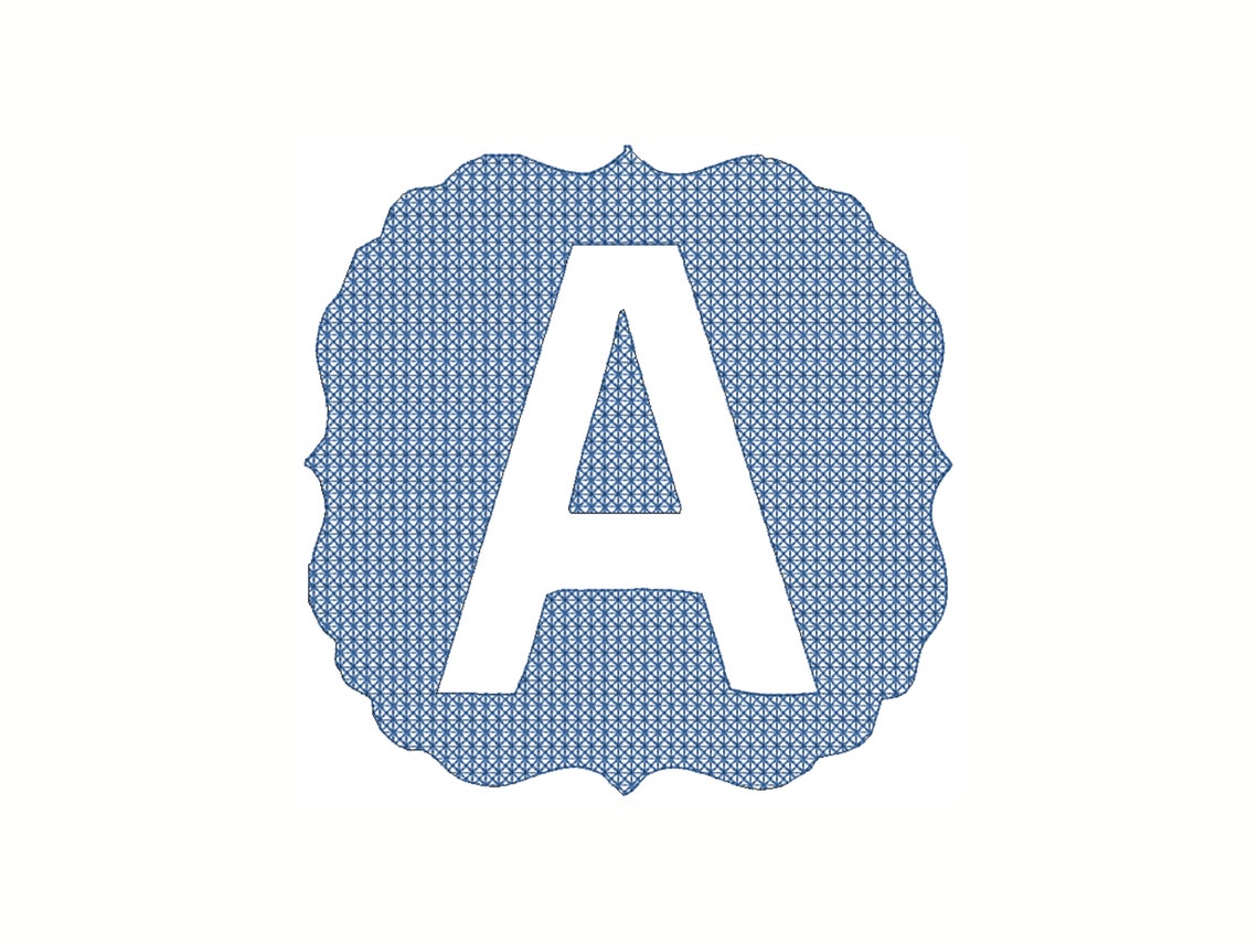 Embossed Machine Embroidery Alphabet, Monogram Towel Font, A-Z Sorted ...