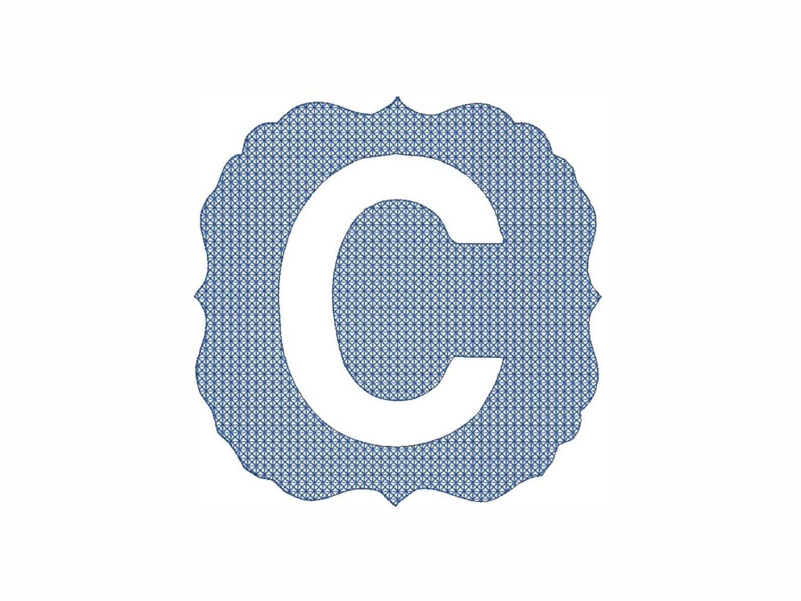 Embossed Machine Embroidery Alphabet, Monogram Towel Font, A-Z Sorted ...