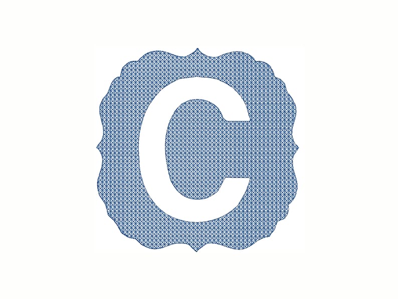 Embossed Machine Embroidery Alphabet, Monogram Towel Font, A-Z Sorted ...