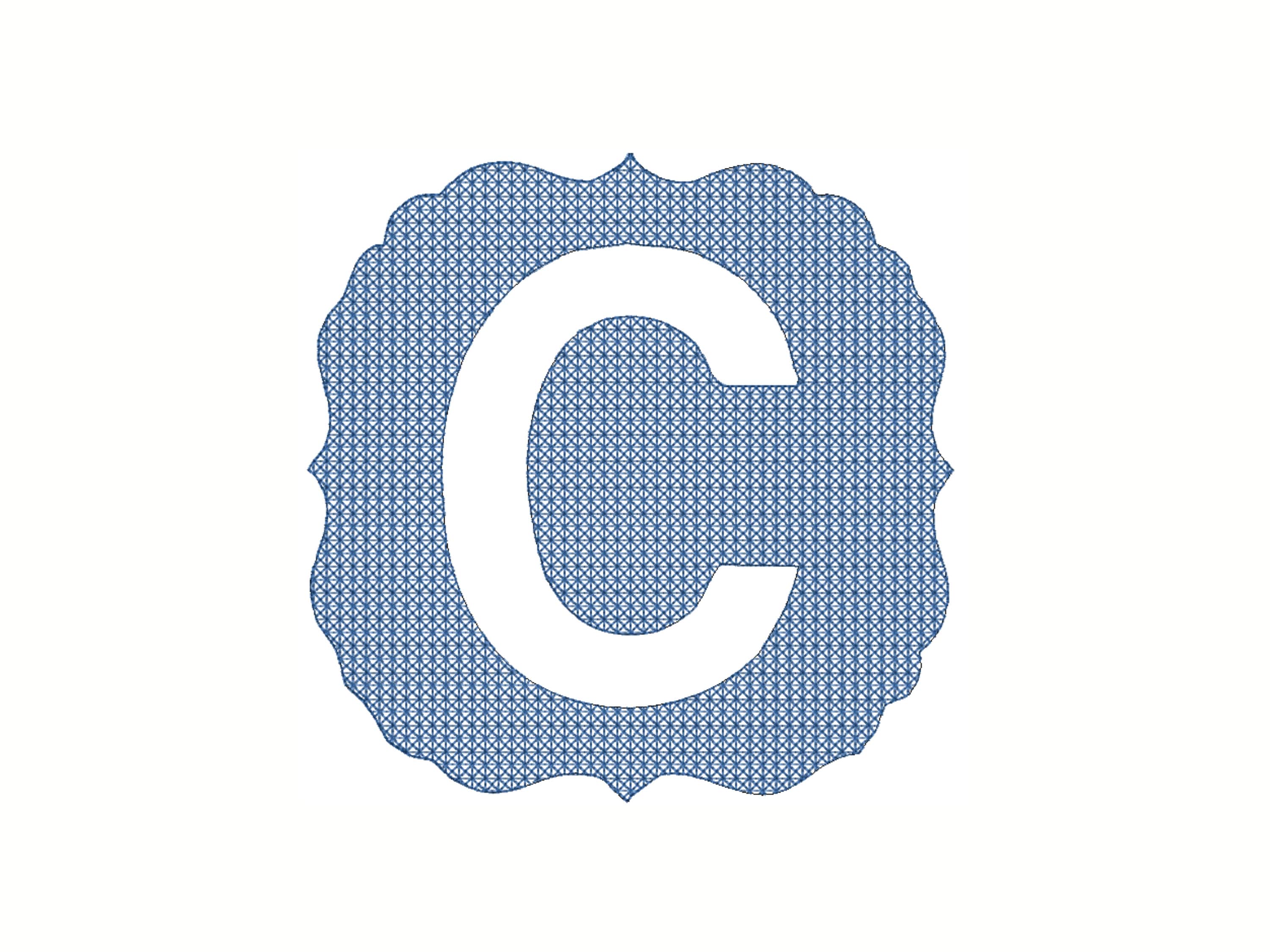 Embossed Machine Embroidery Alphabet, Monogram Towel Font, A-Z Sorted ...