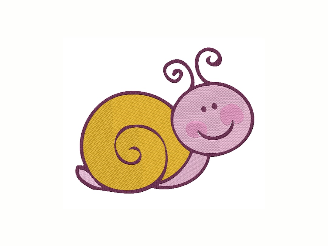 Charming Snail Machine Embroidery Design - Instant Download Garden ...