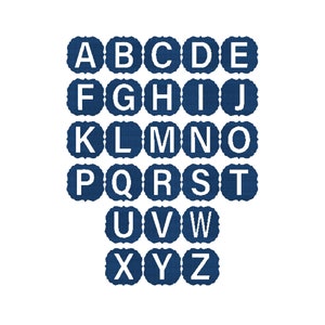 Embossed Machine Embroidery Alphabet, Monogram Towel Font, A-Z Sorted ...
