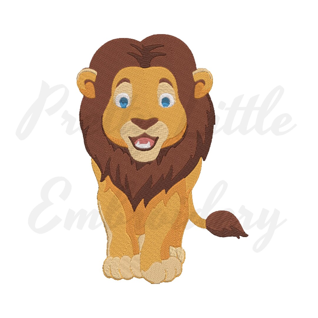 Baby Lion Embroidery Design - Etsy