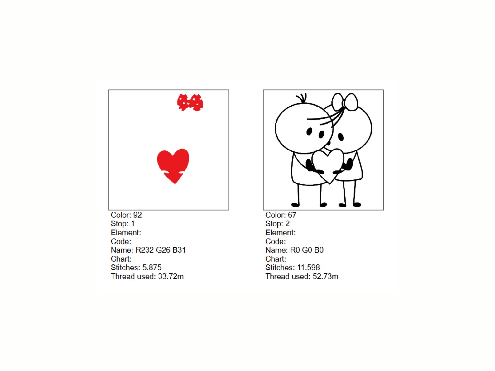 Couple Embroidery Digital File, Machine Embroidery Design, Instant ...