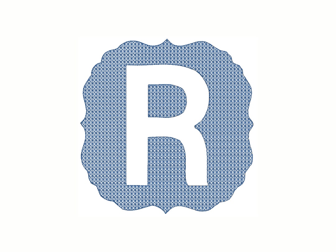 Embossed Alphabet Machine Embroidery Design: Monogram Towel Font ...