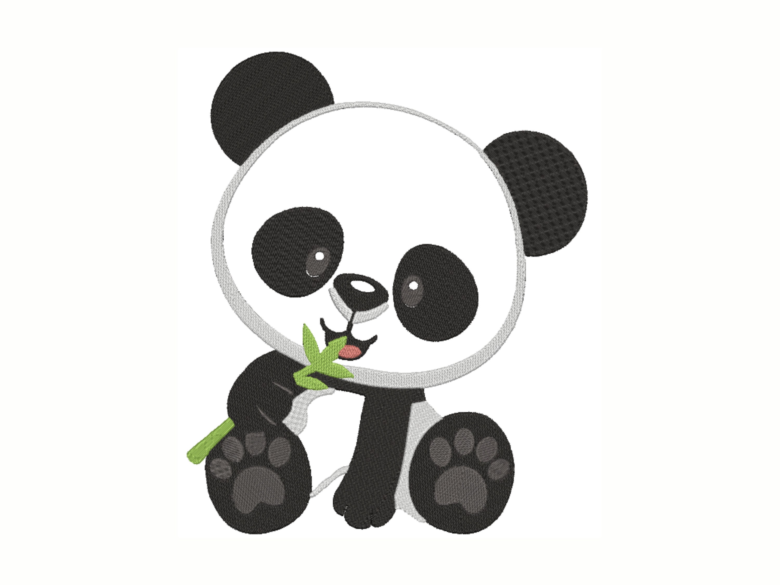 Playful Panda Embroidery Digital File - Cute DIY Stitching Design ...