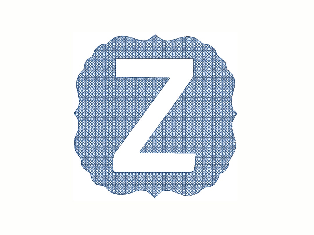 Embossed Machine Embroidery Alphabet, Monogram Towel Font, A-Z Sorted ...