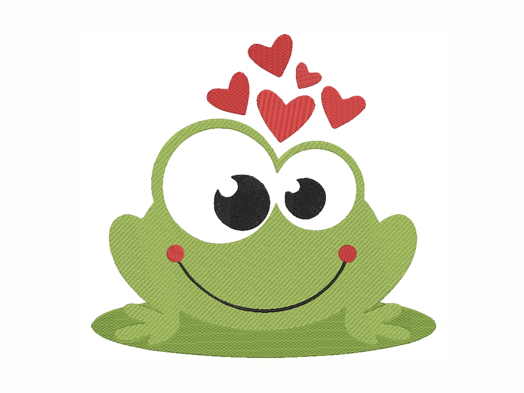 Adorable Frog Embroidery Digital File - Whimsical DIY Stitching Design ...