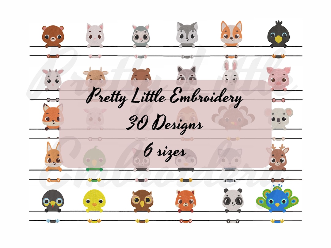 Safari Animals Embroidery Designs,split Animal Machine Embroidery ...