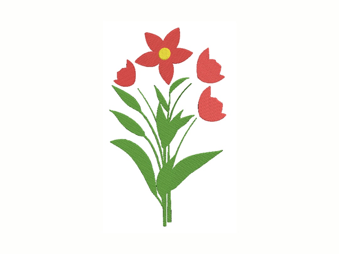 Floral Embroidery Digital File - Machine Embroidery Design - Instant ...