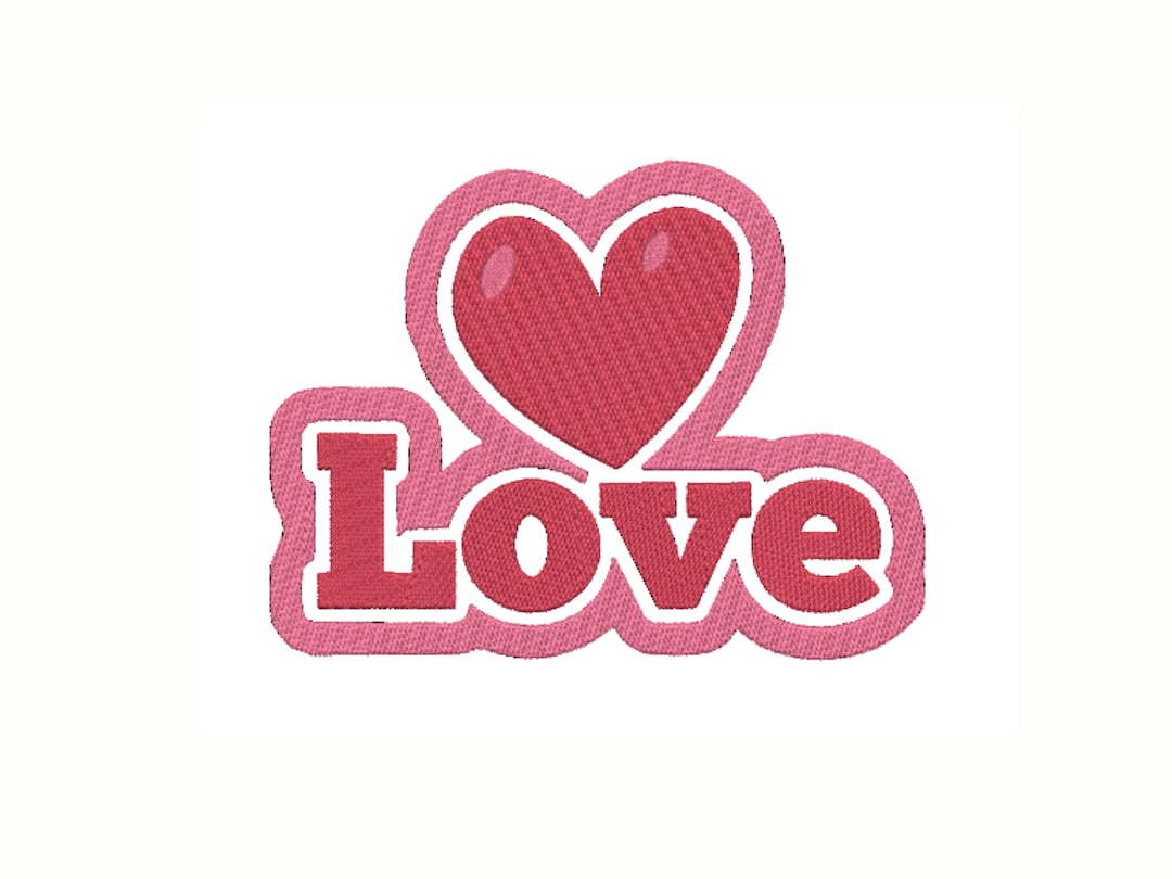 Love Heart Embroidery Digital File - Machine Embroidery Design ...