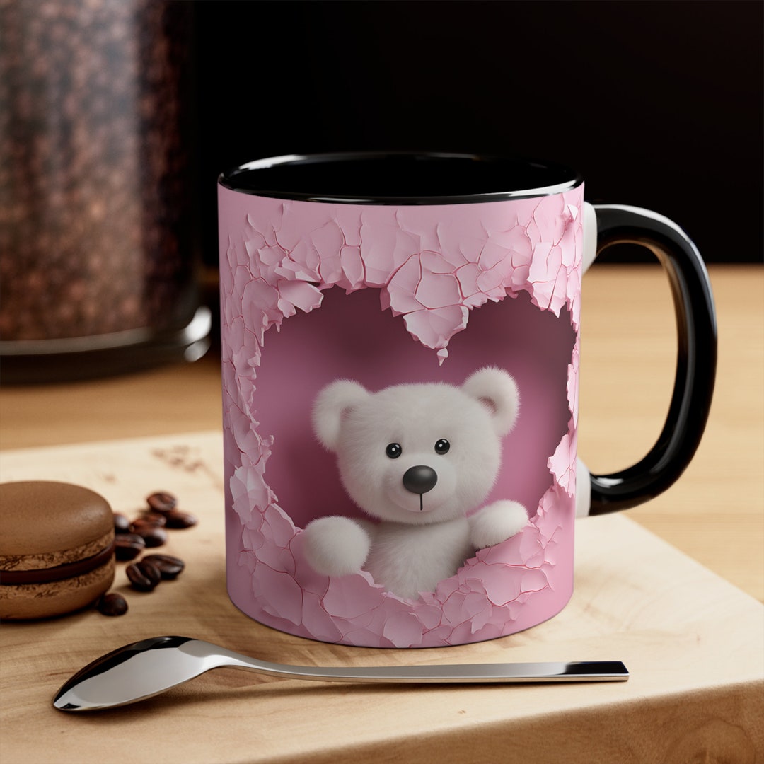 TEDDY BEAR MUG| Teddy Bear Coffee Mug, Cute Coquette Coffee Mug ...