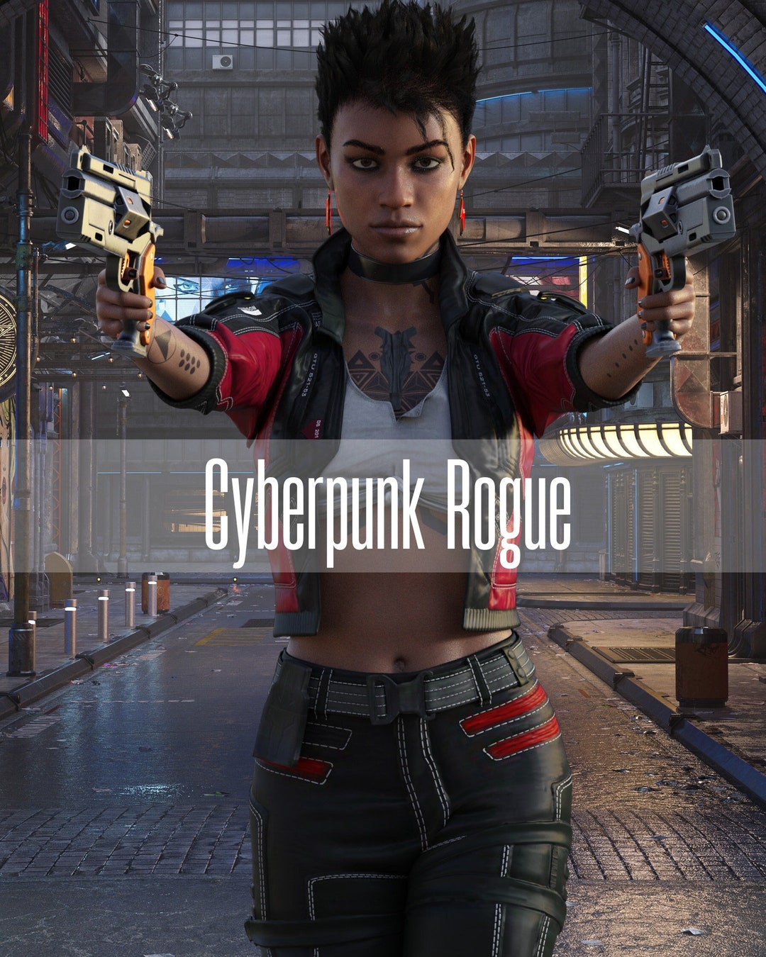 Cyberpunk Rogue Sci-fi 3D Character Woman Transparent PNG Resource - Etsy