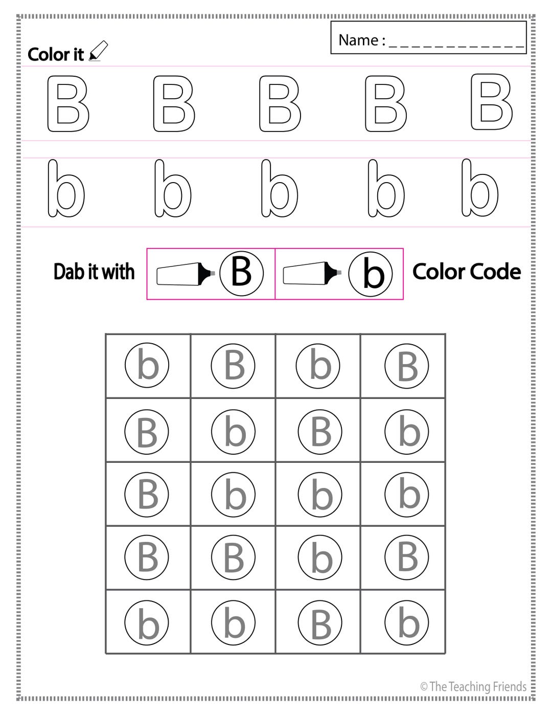 Letter Identification Worksheets Capital and Small Letter Recognition ...