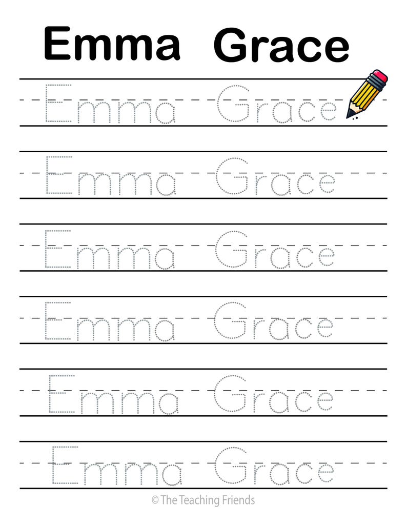Custom Name Tracing Worksheet Personalized Name Tracing Worksheets ...