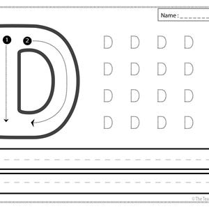 Alphabet Tracing Worksheets, Uppercase Letters A-Z, Handwriting ...