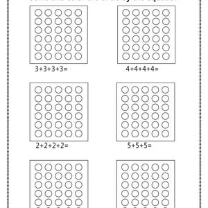 Multiplication Worksheets Arrays Activities Hands on Math Centers 2nd ...