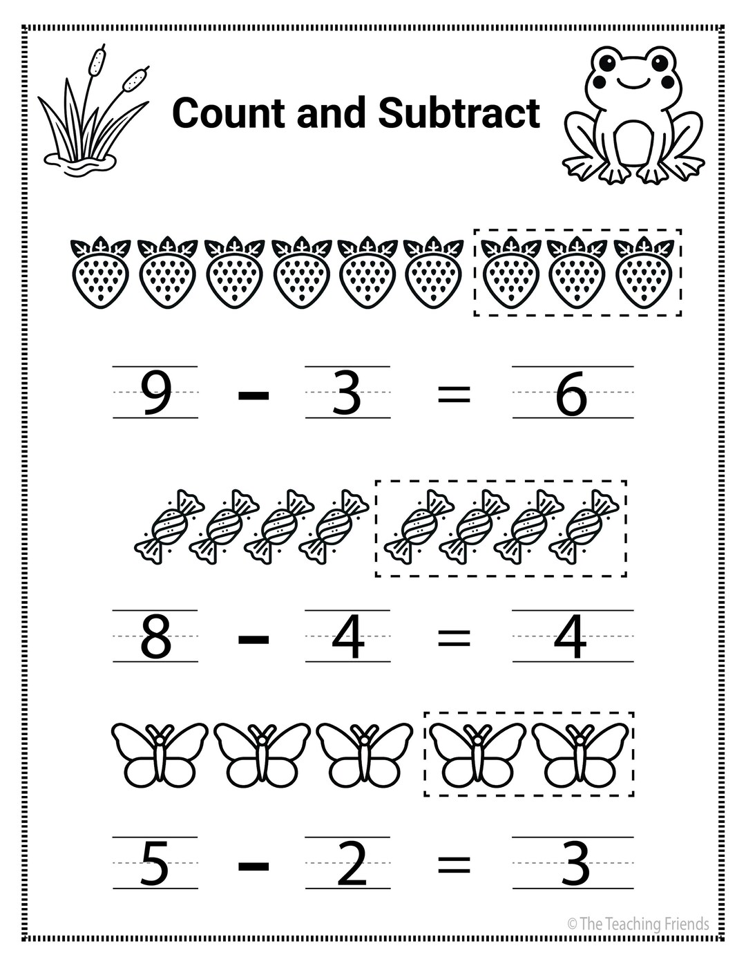Count and Subtract Worksheets for Kids – Fun Printable Subtraction ...