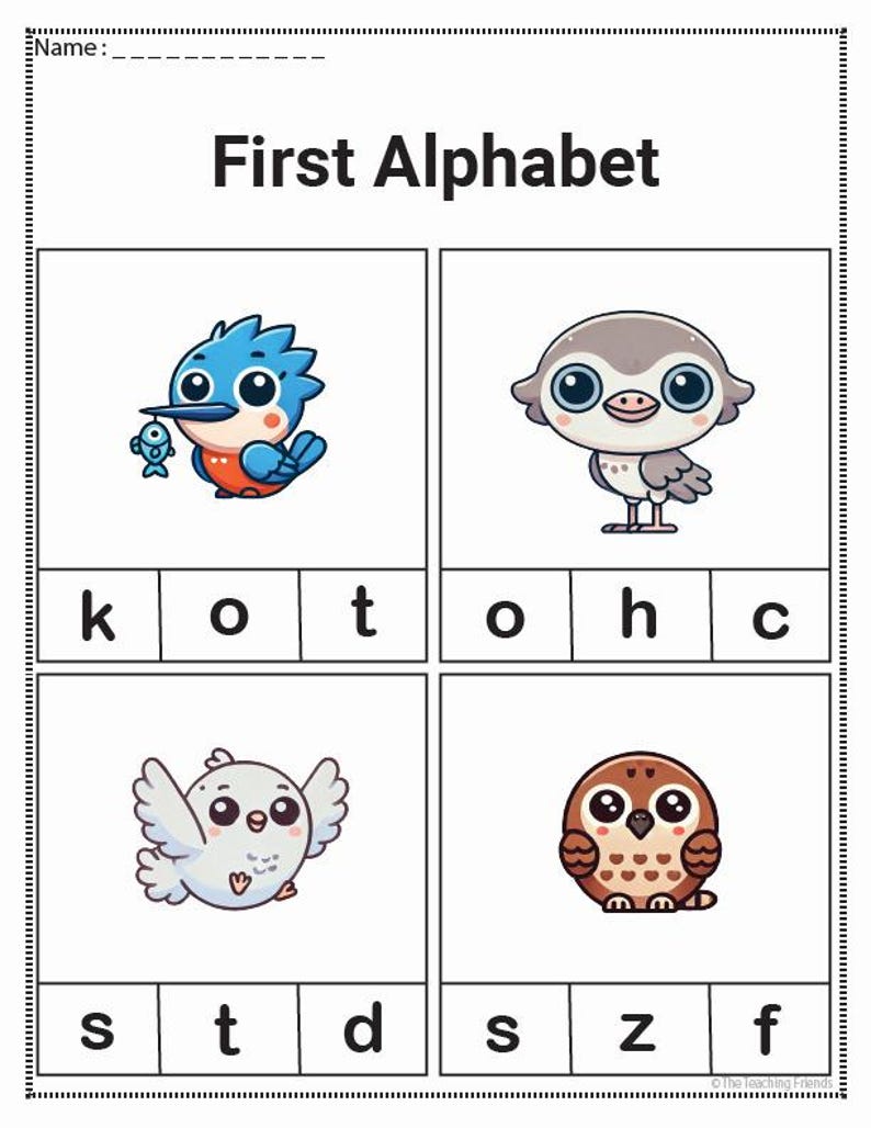 Alphabet Sounds Game: Early Literacy Printable (digital Download) - Etsy