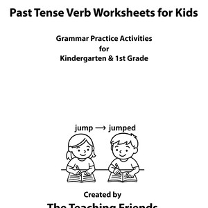 Past Tense Verb Worksheets | Kindergarten & 1st Grade (printable) - Etsy