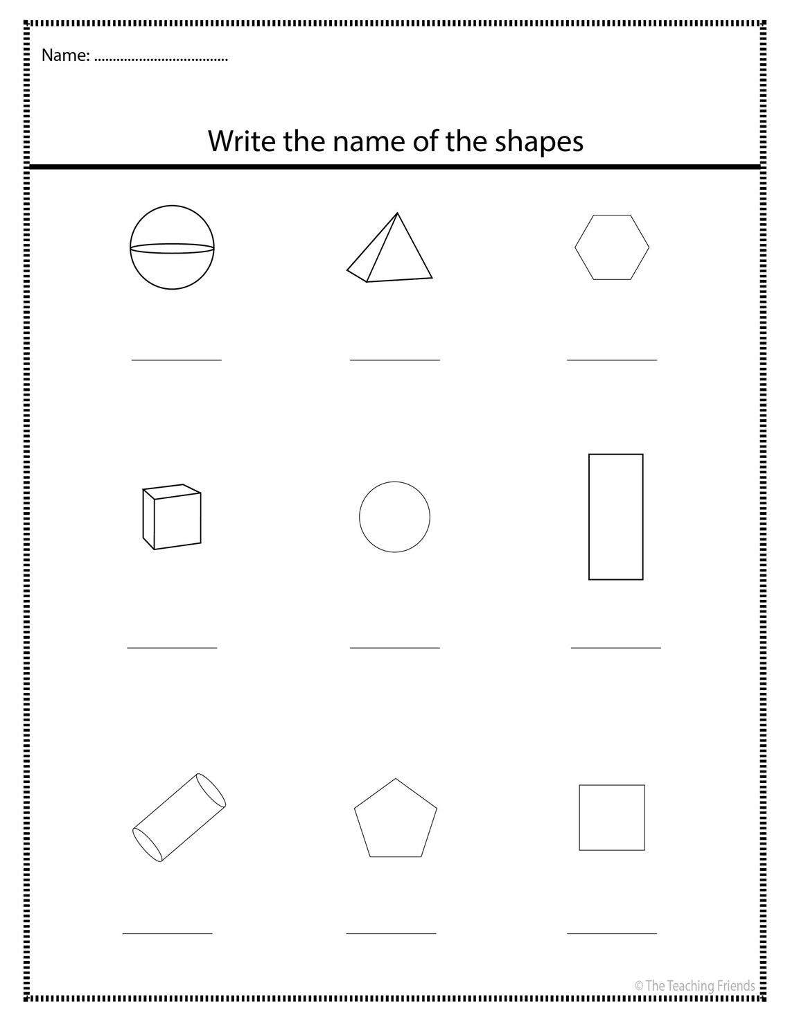 2D and 3D Shapes Learning Worksheets – Printable Activity - Etsy