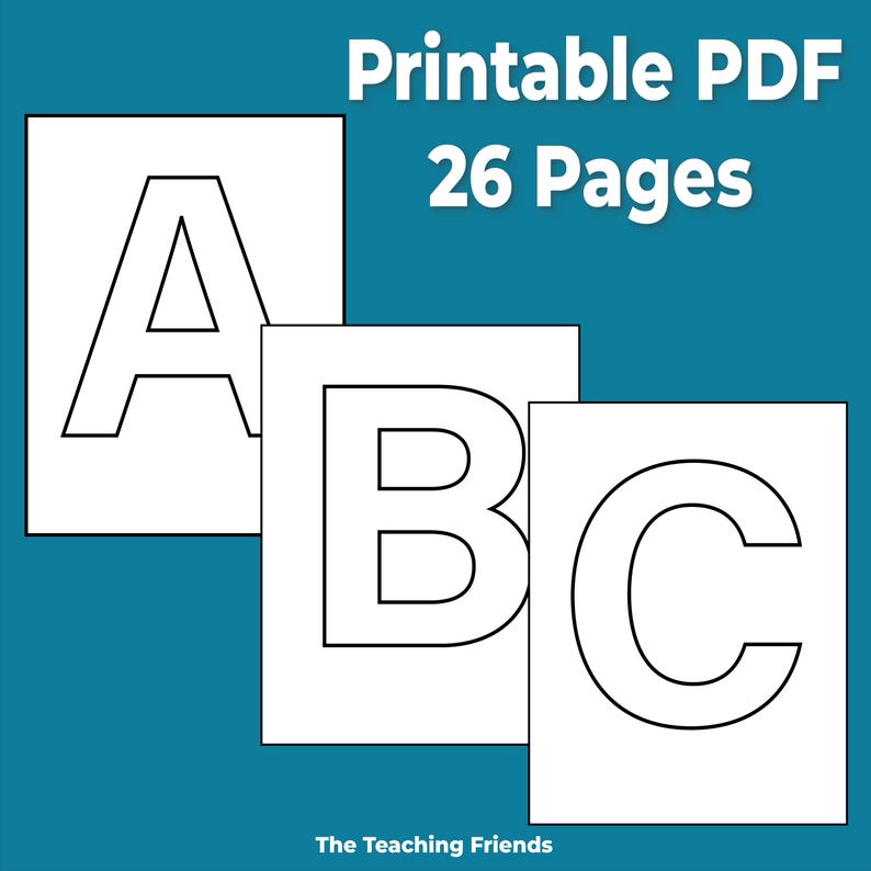 Printable Uppercase Alphabet Letters – Large A-Z Block Letters Big ...