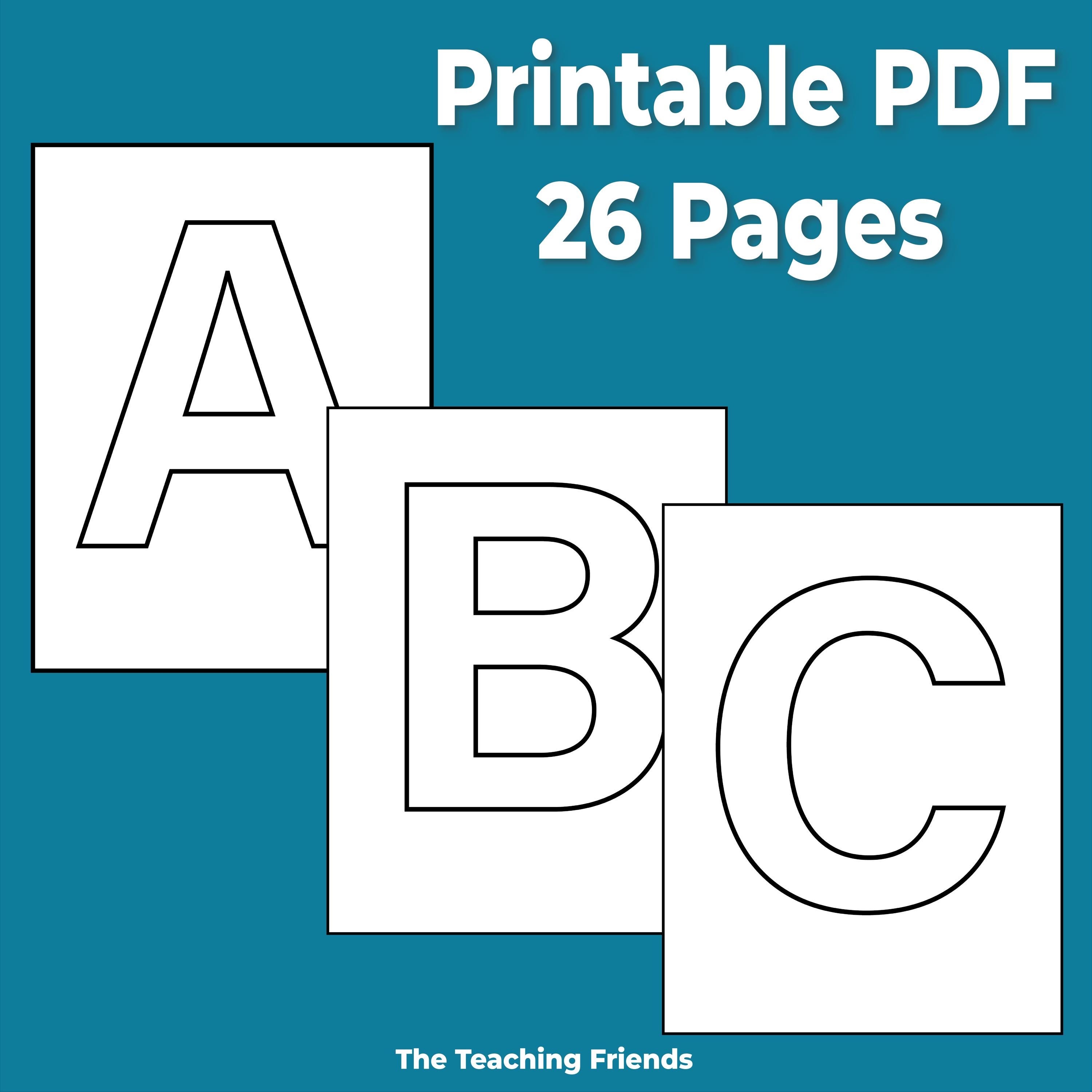 Printable Uppercase Alphabet Letters – Large A-Z Block Letters Big ...