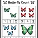 Butterfly Counting Clip Cards 1-20, Preschool and Kindergarten Math ...